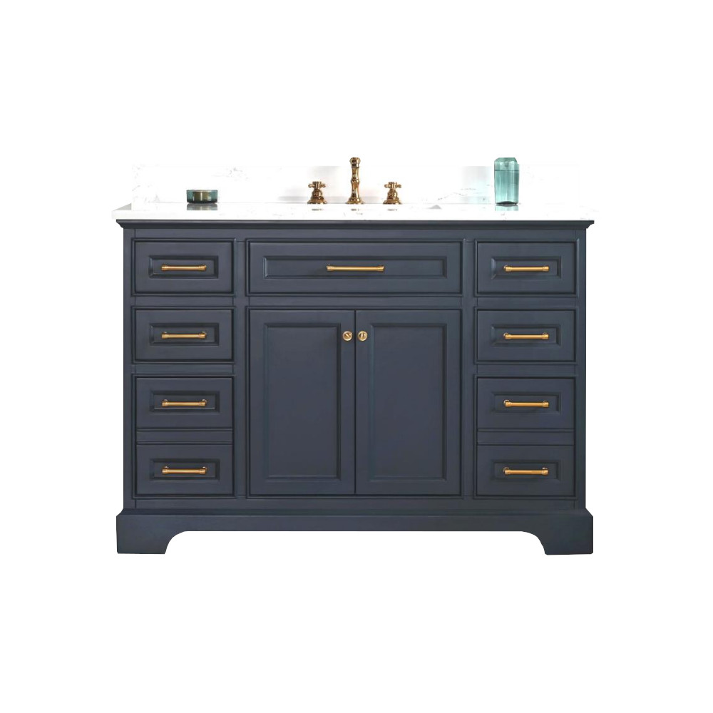 Bally Vanity Base and Top - 48inch - Dark Blue: Home Surplus