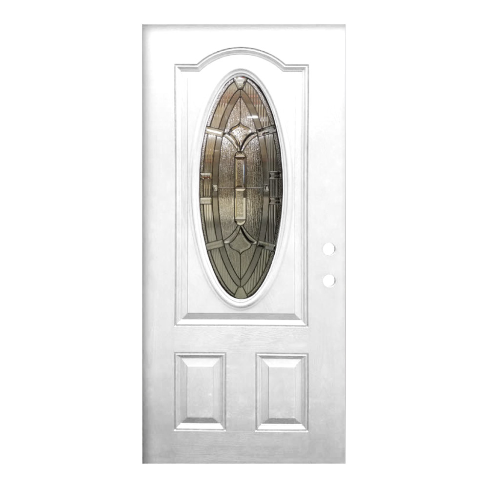 Blade - Fiberglass Exterior Door - 3 Qtr Oval - Zinc - Left Hand ...