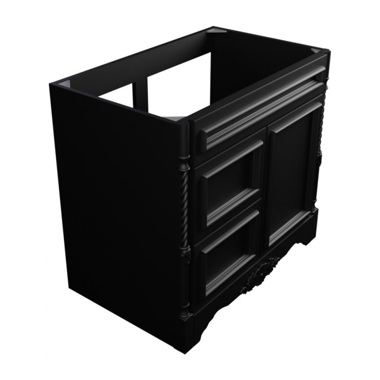 Venice Black Vanity Base - 36w: Home Surplus