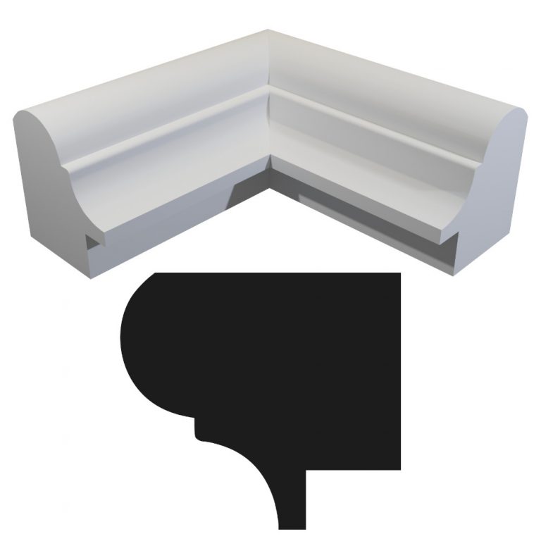 Moulding: Bead Cap 1-3/8 x 1-3/4 Primed Pine: Home Surplus