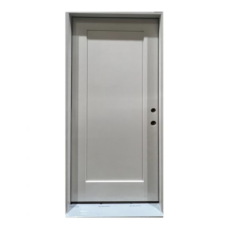 Vine White - Fiberglass Exterior Door - Full Glass - Left Hand inswing ...