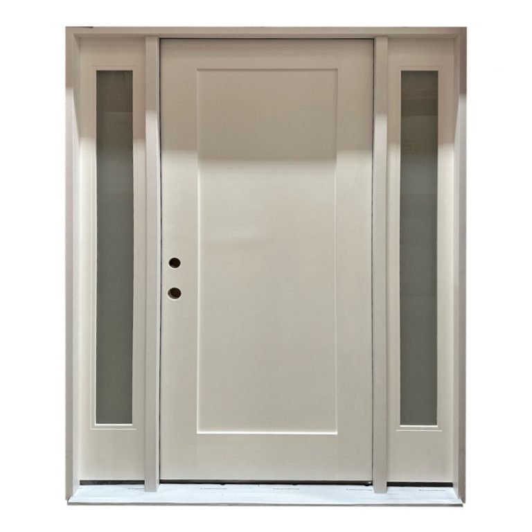 Vine White - Fiberglass Exterior Door - Full Glass - Left Hand inswing ...