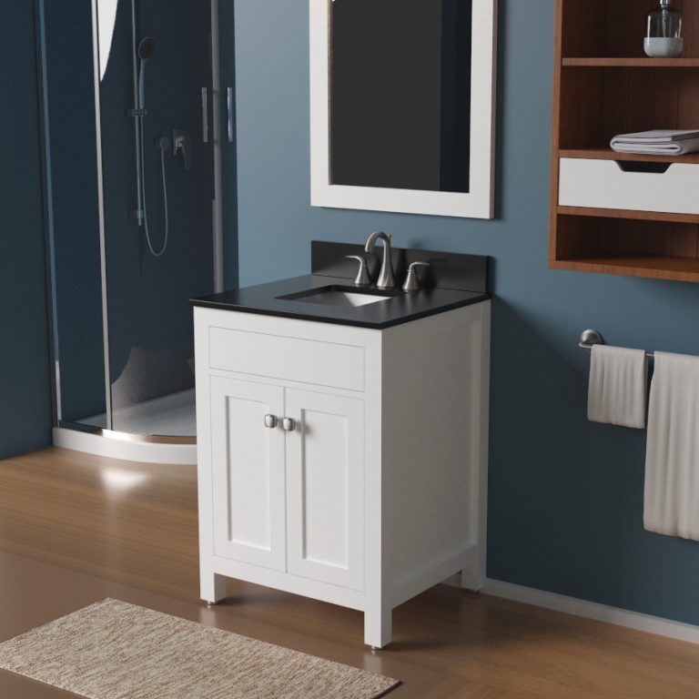 Dayton Vanity Base 24inch 2 Doors - White: Home Surplus