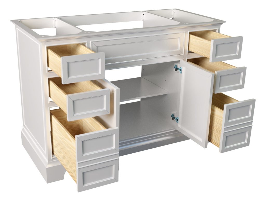 SHELBY Vanity Base 48 inch White: Home Surplus